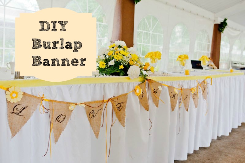 A Burlap Wedding Banner Debbiedoo s